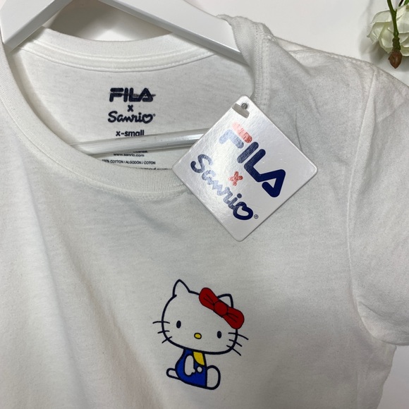 Urban Outfitters | Tops | Nwt Fila X Sanrio Hello Kitty White Tee ...